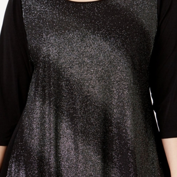 NY Collection | Tops | Ny Collection Plus Size X Metallic Sparkly Top ...